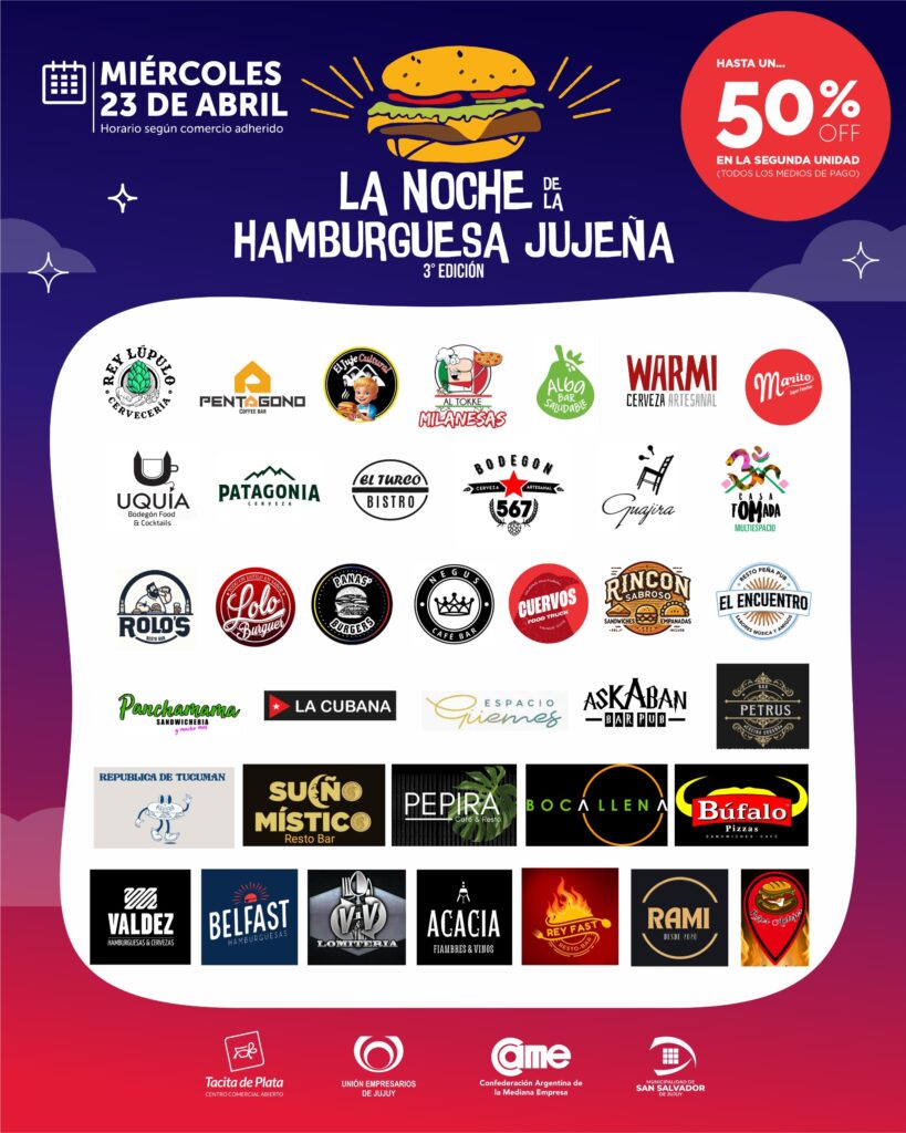 ¡Una oportunidad para comer Hamburguesas en Jujuy!Llega La Noche de la ...